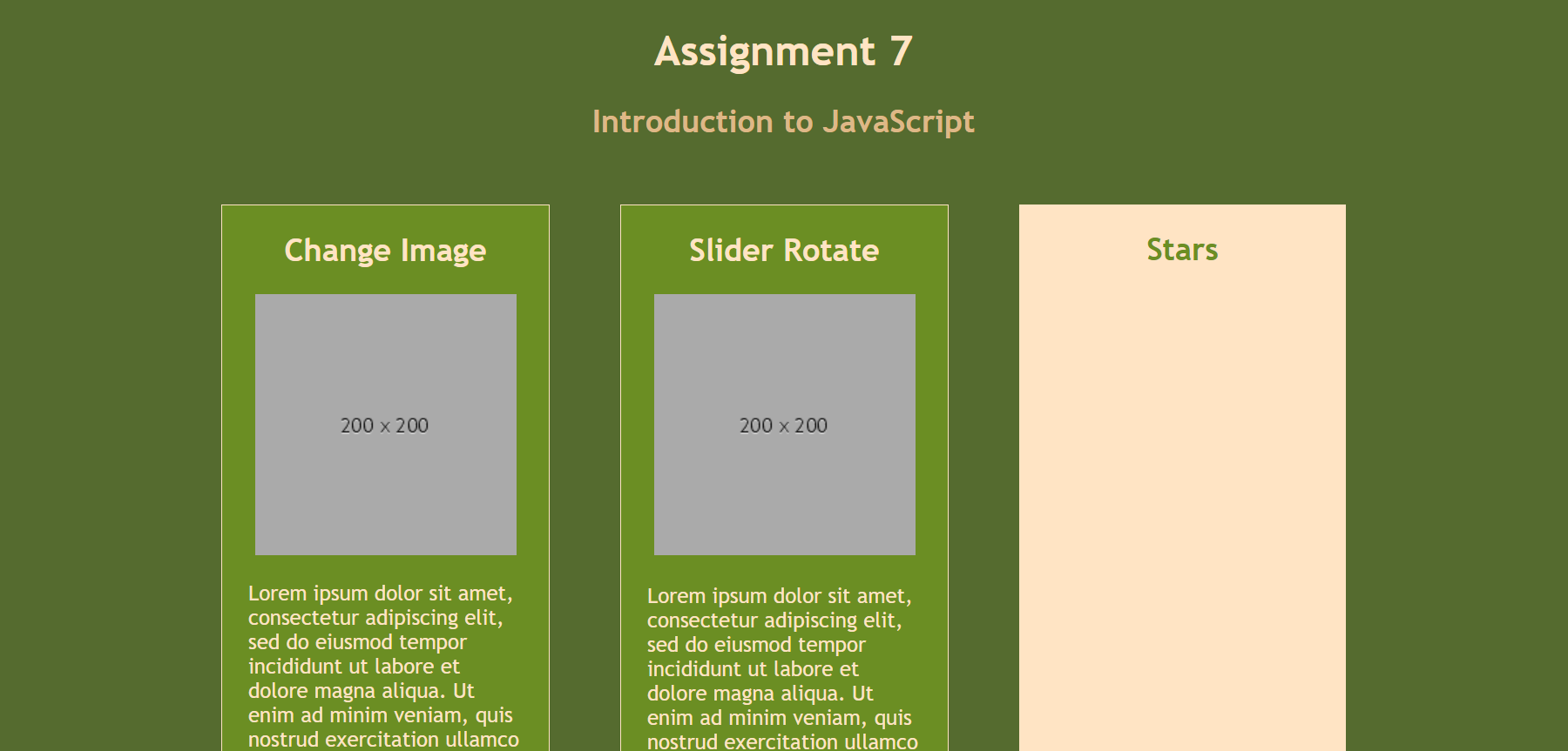 Assignments Main Page